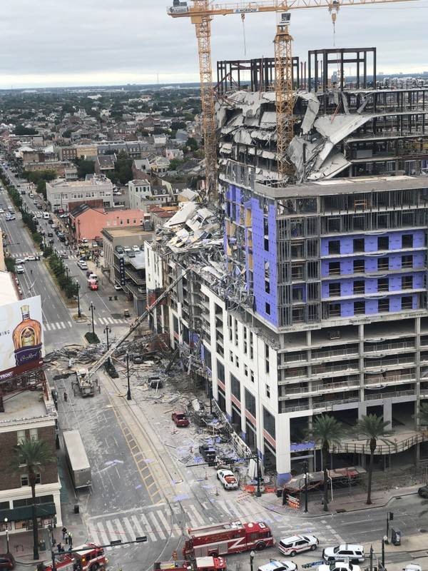 One killed as hotel under construction collapses in New Orleans | The Star