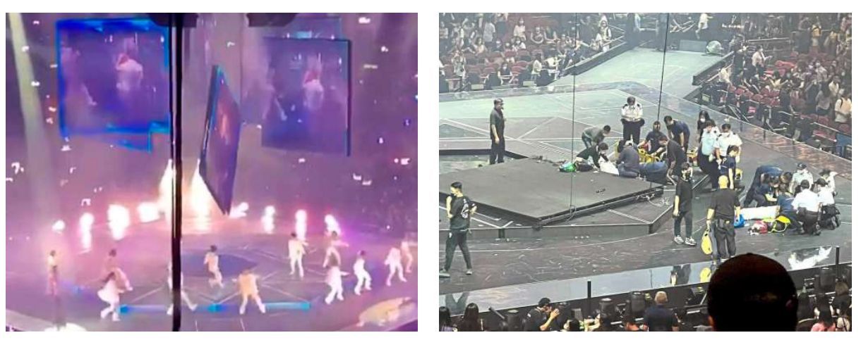 Video screen falls during concert | The Star