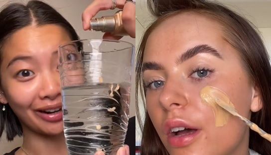 How to make your foundation smudge-proof with just a glass of water ...