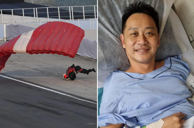 Red Lions parachutist does not require surgery despite hard landing at ...
