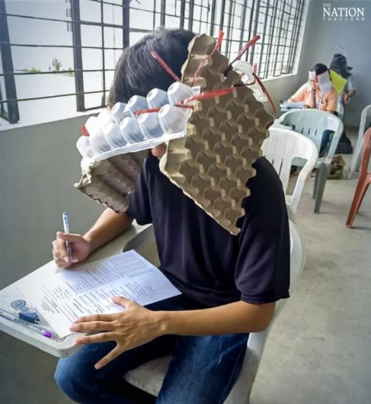 Filipino ‘anti-cheating’ helmets go viral as students take inspiration ...