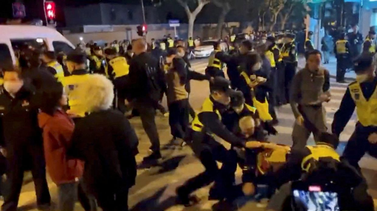 Police detain two people at Shanghai protest site: AFP | The Star