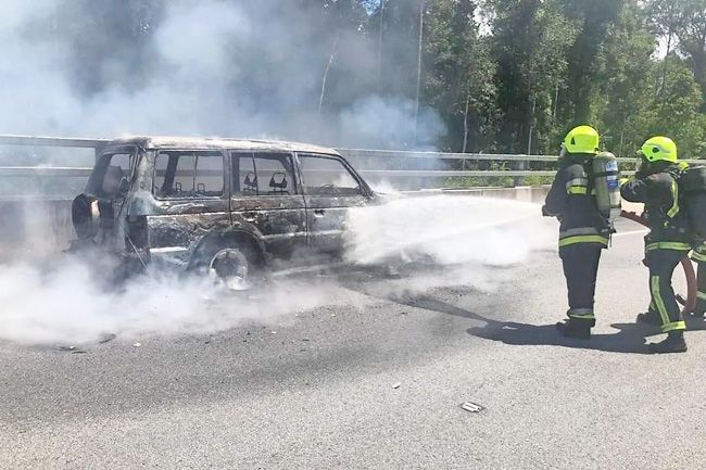 Driver escapes car fire unscathed | The Star