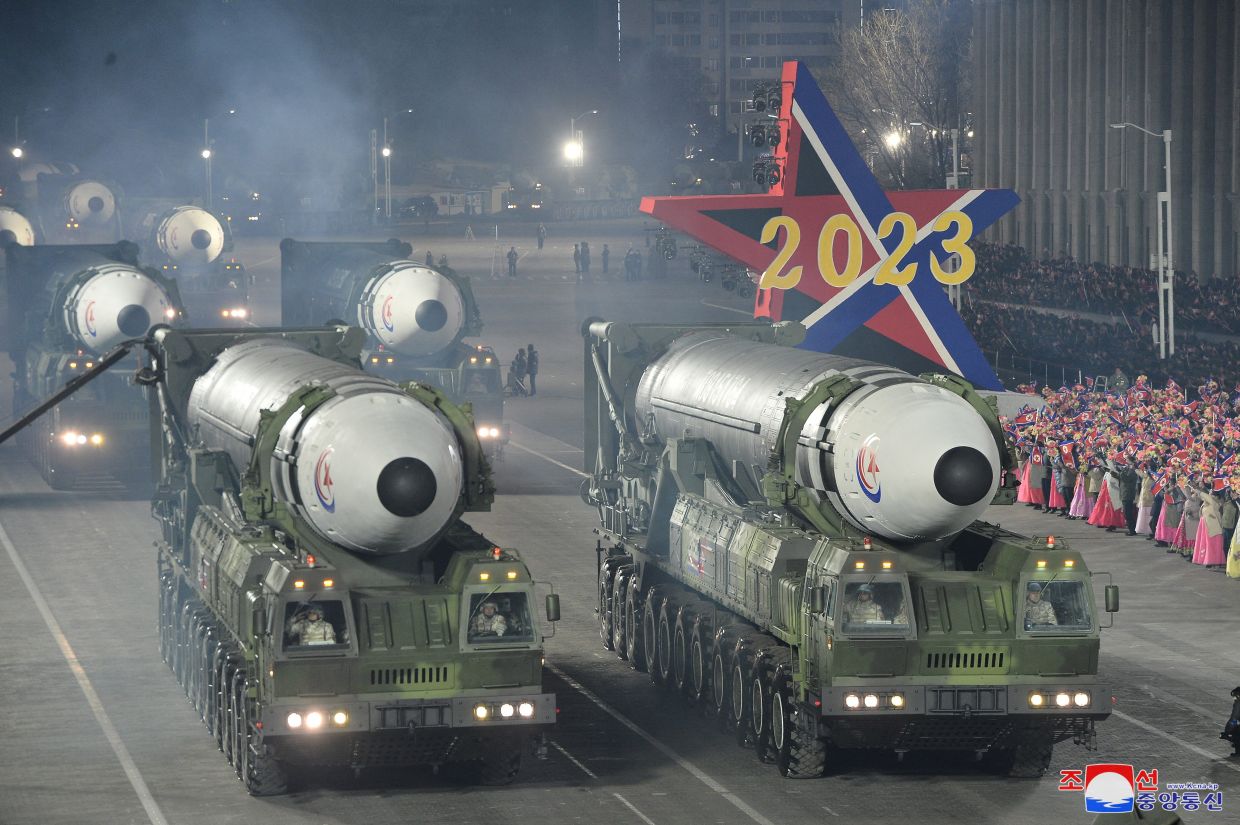 North Korea unveils 'record' number of ICBMs at military parade | The Star