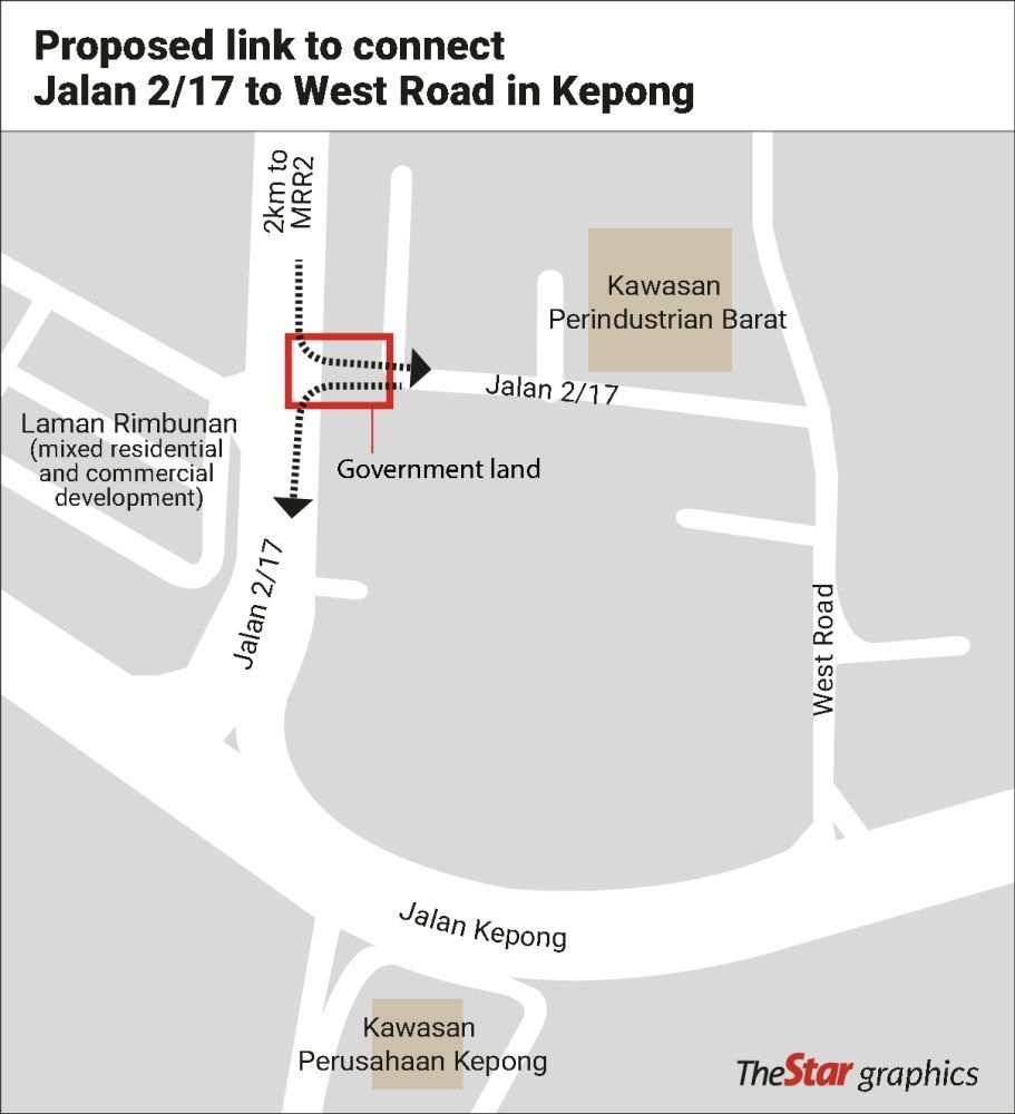 ‘Build missing link to ease traffic congestion on Jalan 2/17 in Kepong ...