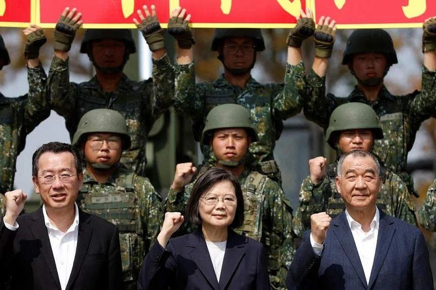 Taiwan president reviews troops ahead of sensitive US visit | The Star