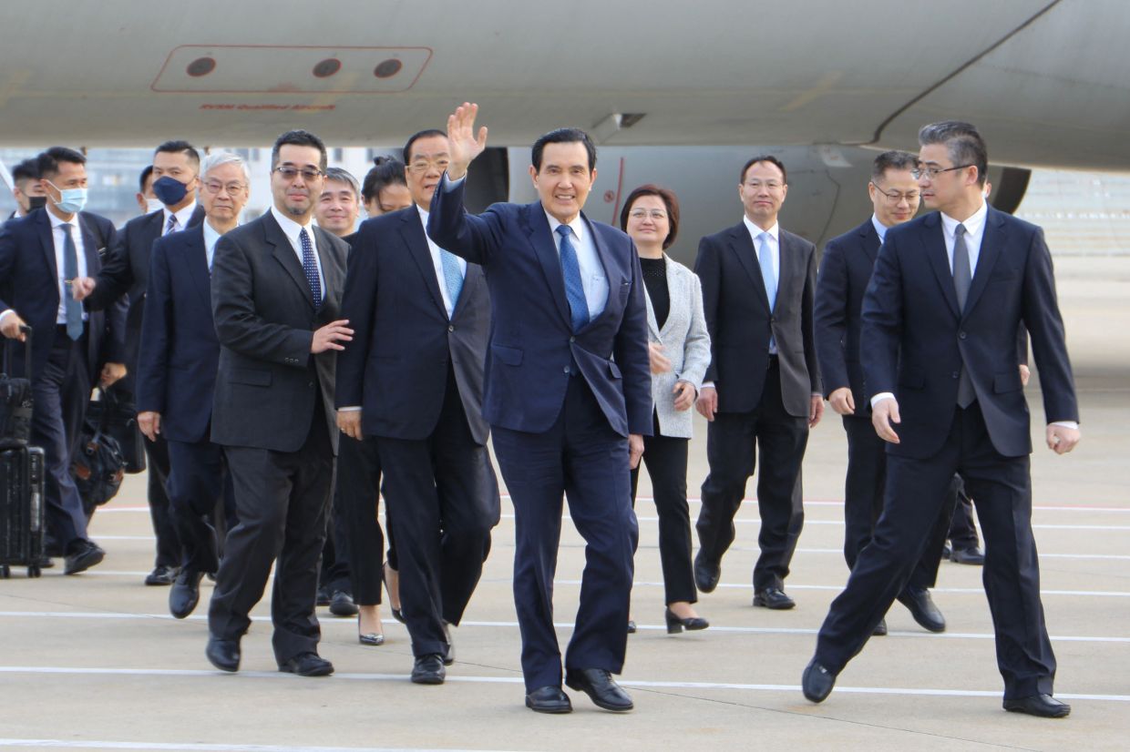 Former Taiwan president Ma Ying-jeou arrives in China pledging peace ...