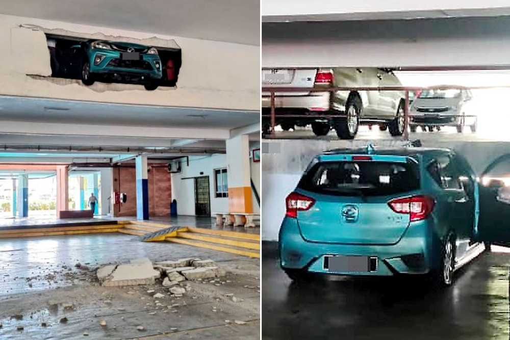 Car left unscathed after crashing through wall in Penang | The Star