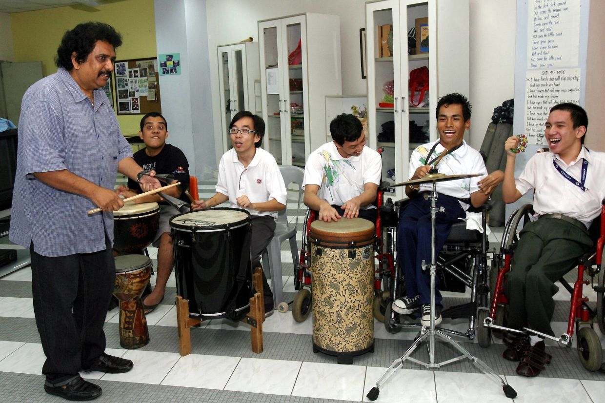 Disabled Children Playing Music