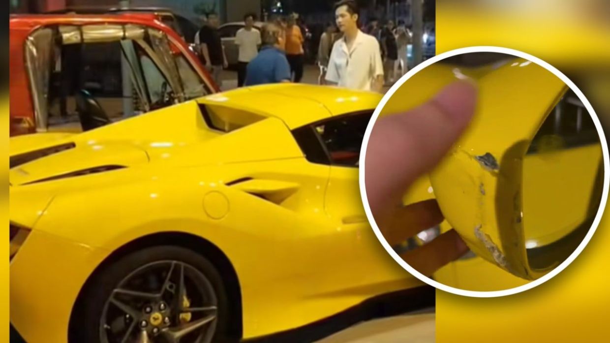 China Ferrari driver only asks for RM122 from elderly tricycle rider ...