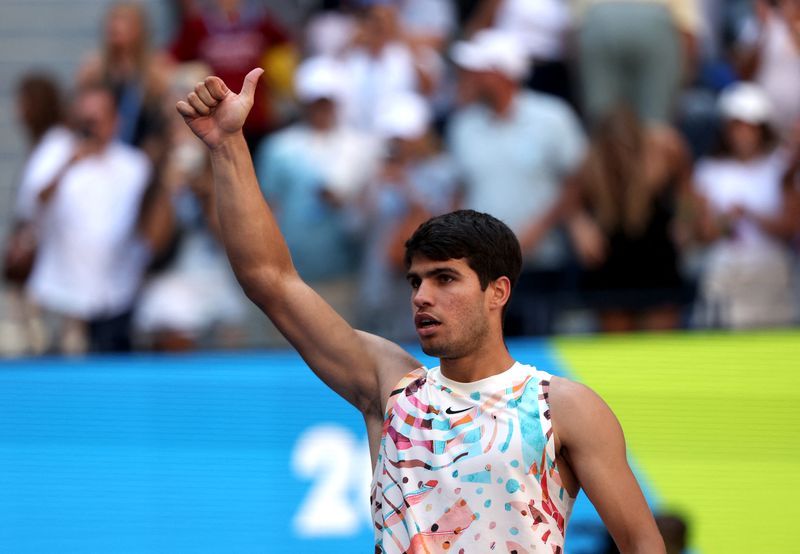 Tennis: Tennis-Alcaraz holds off Evans to reach U.S. Open fourth round ...