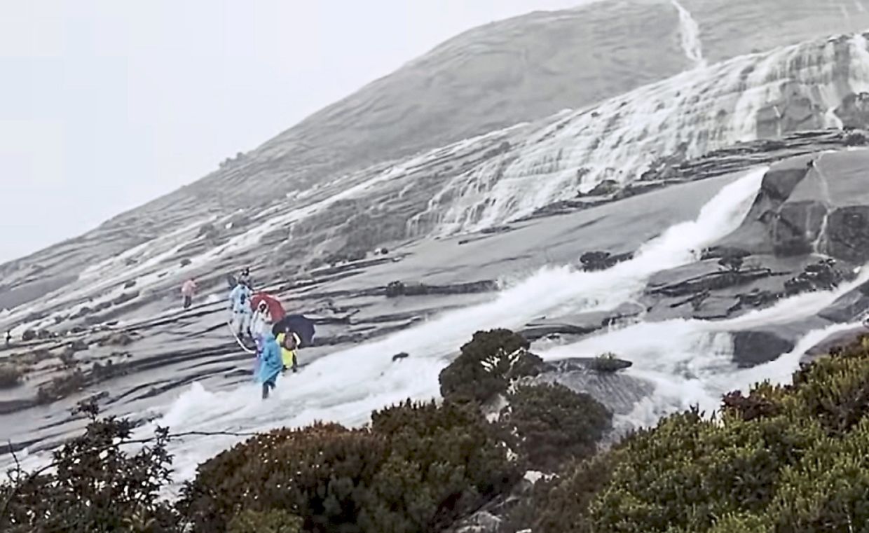 Climbers brave through downpour on Mt Kinabalu | The Star