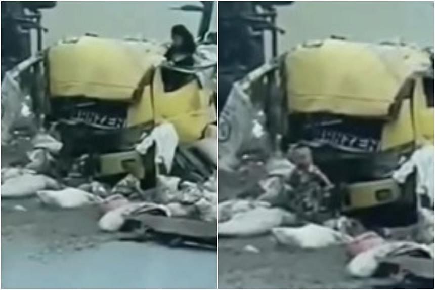 Toddler Crawls Out Of Wreckage After Truck Crash In Indonesia The Star toddler-crawls-out-of-wreckage-after-truck-crash-in-indonesia-the-star