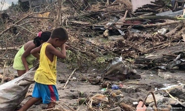 Climate-related disasters displace 9.7 million children in Philippines ...