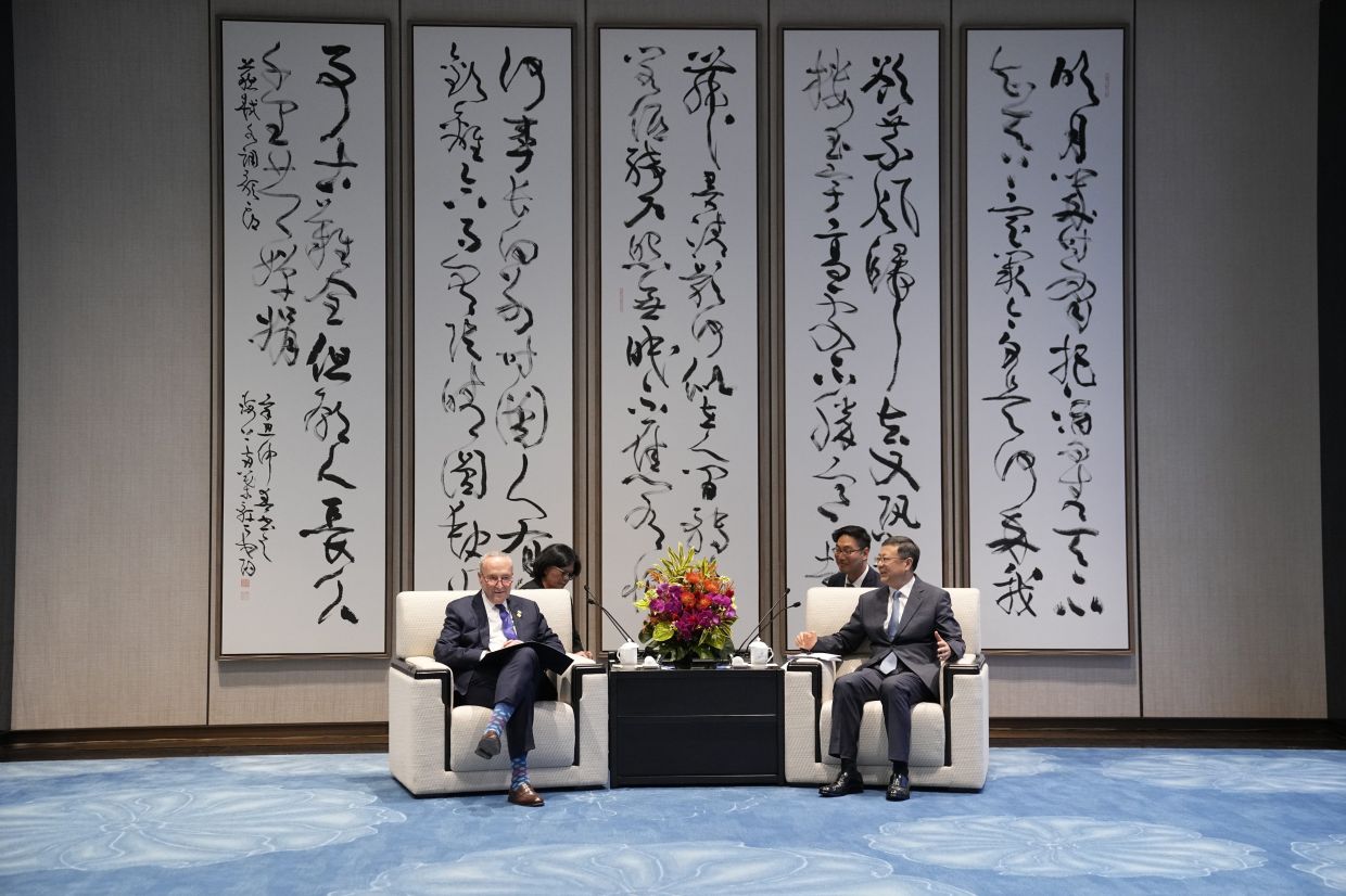 Visiting China, Schumer is urging fair treatment of US firms; hopes to ...