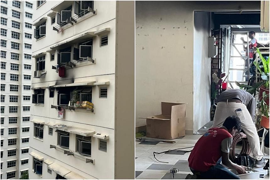 Three residents and one firefighter taken to hospital after fire breaks ...