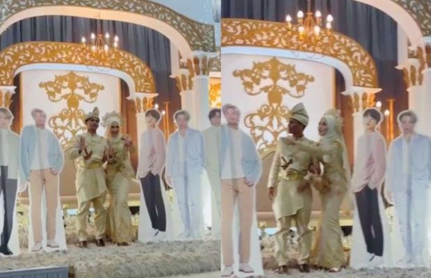 Bride brings life-size standees of BTS members to her wedding | The Star