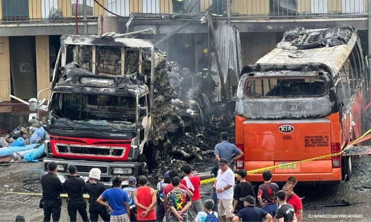 Two dead and five injured in transport terminal fire in Philippine ...