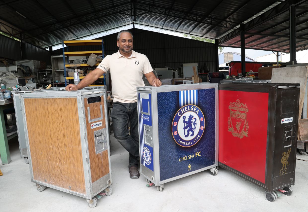 Malaysian upcycles discarded plane parts and turns them into art pieces ...