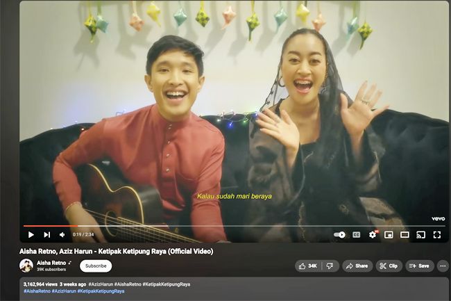 Malaysian-Brunei Hari Raya song a big hit; tune garners millions of ...