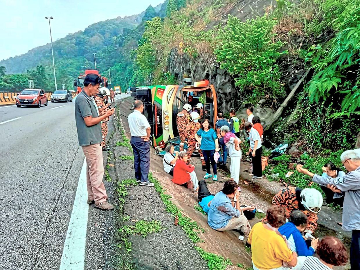 Passengers safe after bus plunges into ditch | The Star