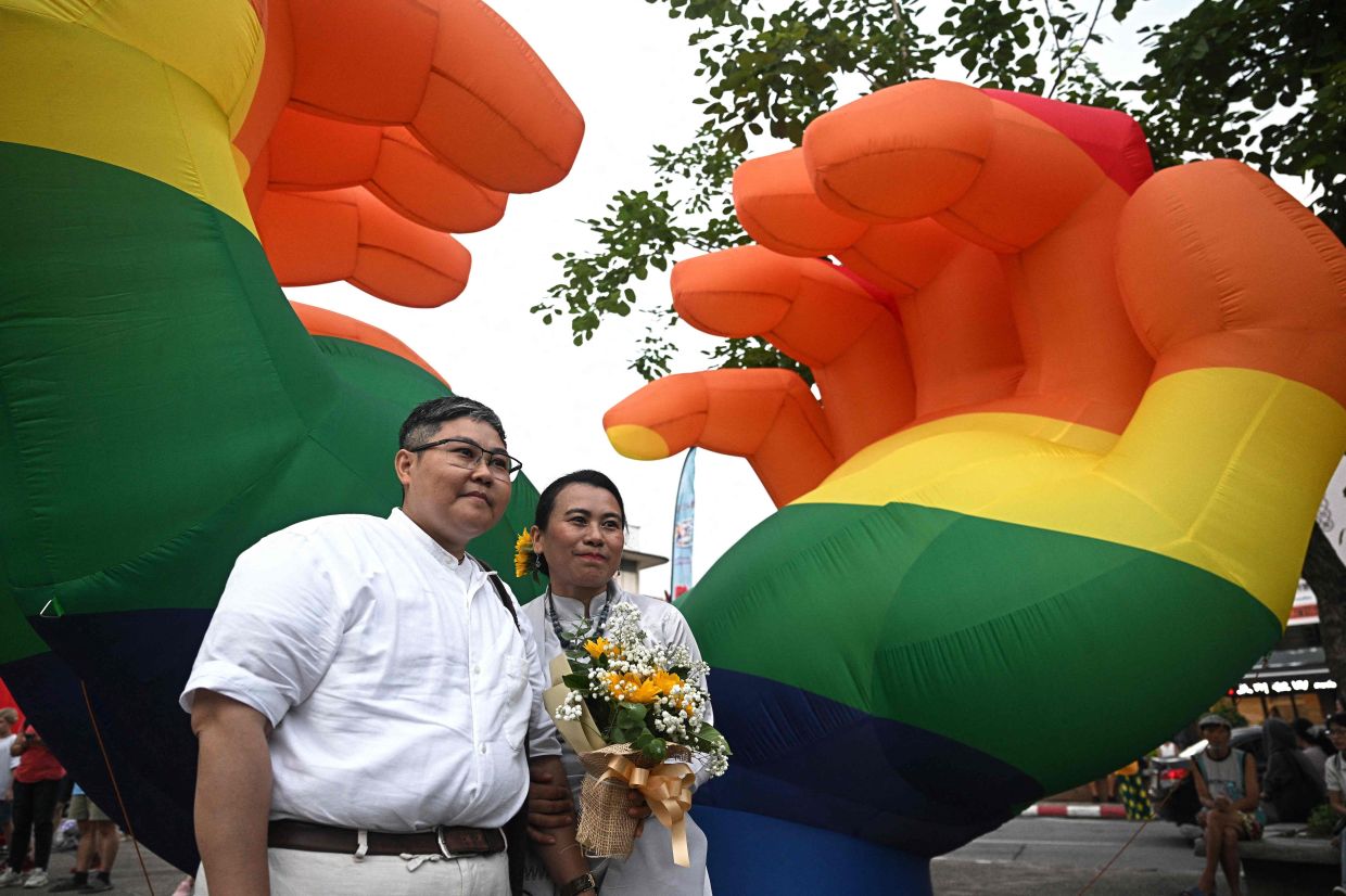 Myanmar LGBTQ couple tie knot at Thai Pride Parade | The Star