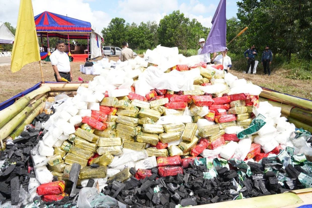 Cambodia destroys millions of dollars worth of seized narcotics ...