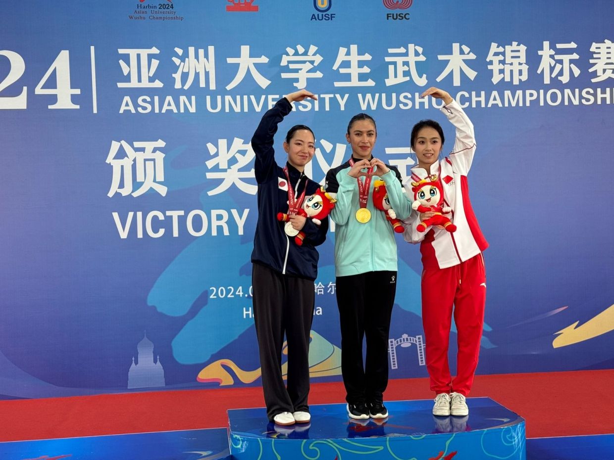 Brunei female athlete scores gold in Asian University wushu ...
