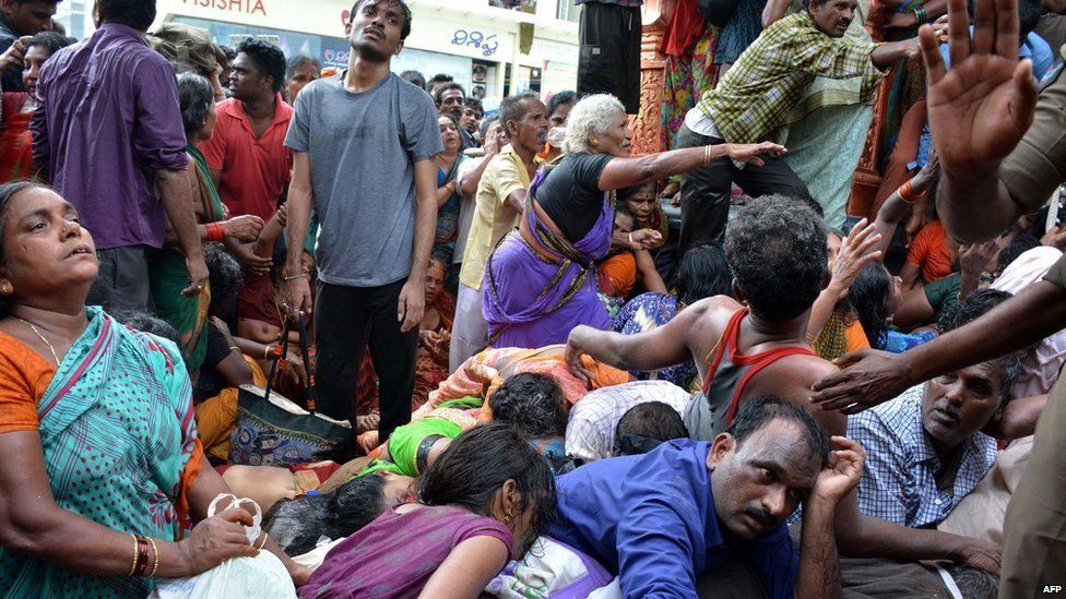 At least 27 people are killed in a stampede at a religious gathering in ...