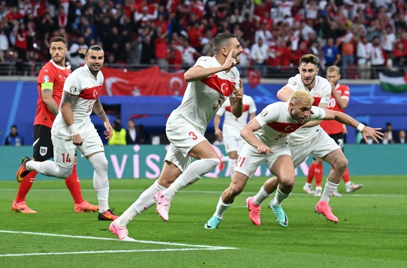 Football: Soccer-Turkey snatch Euro dark horses tag from Austria in ...