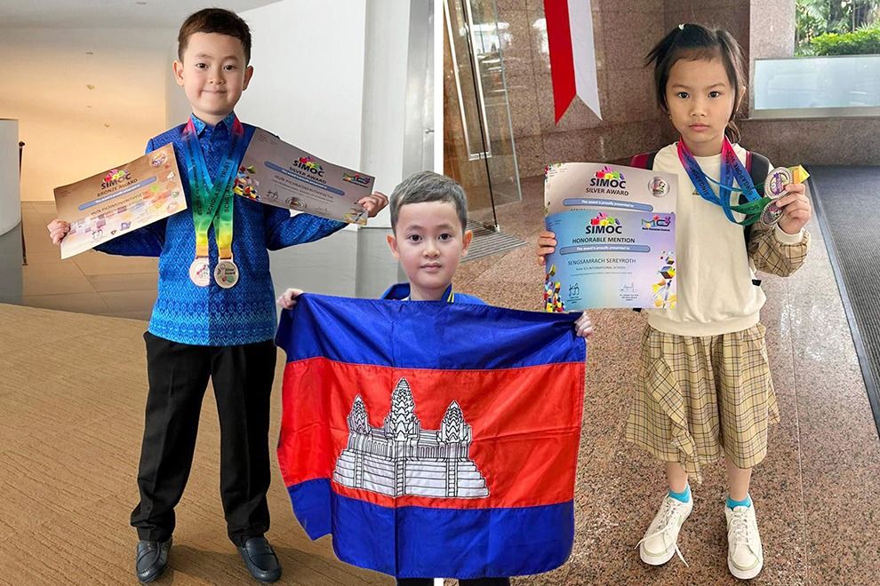 Cambodian students return from Singapore math competition with 120 ...
