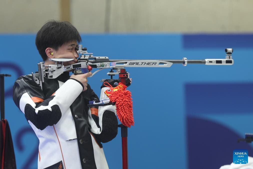 China's Liu wins men's 50m rifle 3 positions gold at Paris Olympics ...