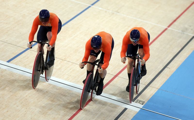 Cycling: Olympics-Cycling-Dutch men break team sprint world record ...