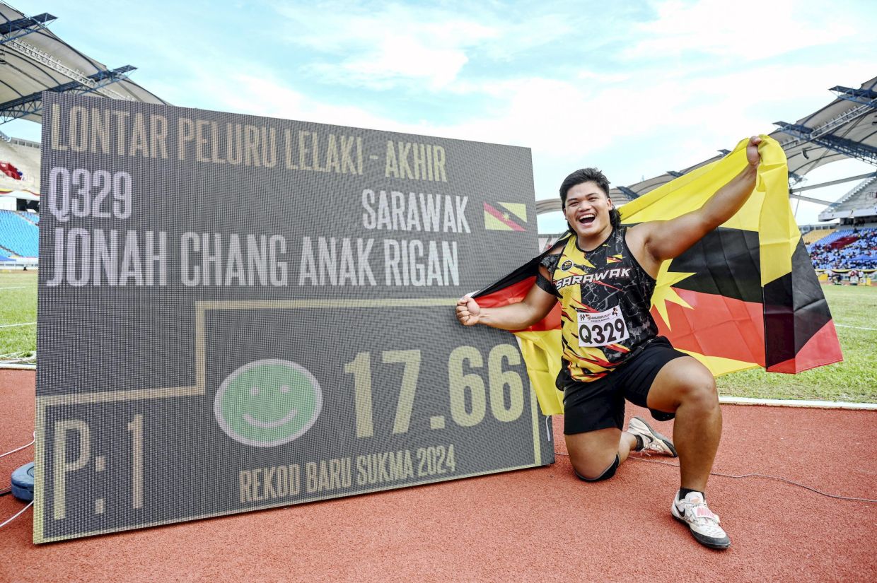 Athletics: Sarawak's strong man Jonah brings cheers with Games record ...