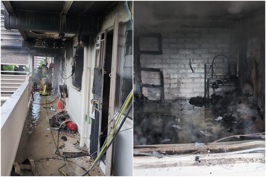 Six taken to hospital after fire breaks out in Bukit Merah flat | The Star
