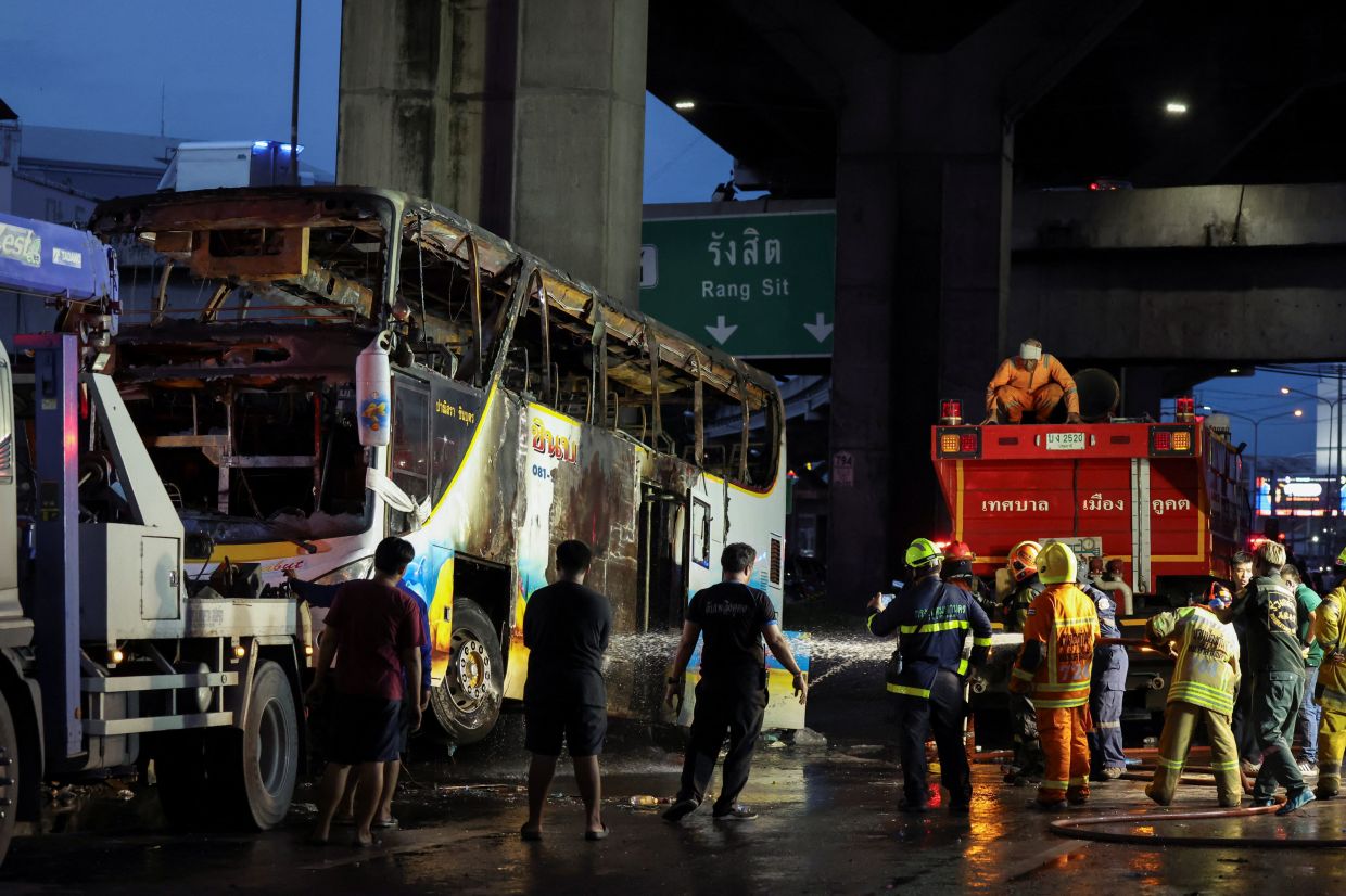 Thai police seek negligence charges over school bus fire that killed 23 ...