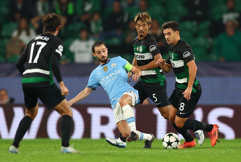 Football: Soccer-Man City in a dark place after Sporting loss ...