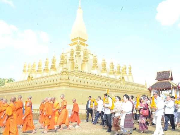 Wax castle procession in Vientiane: a highlight of That Luang festival ...