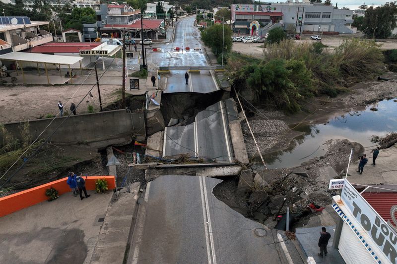 Storm destroys bridges and damages homes in Greek island of Rhodes ...