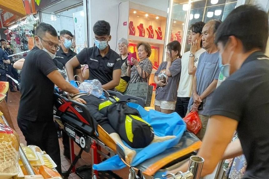 Knife attack in Hougang leaves three injured including attacker; female ...
