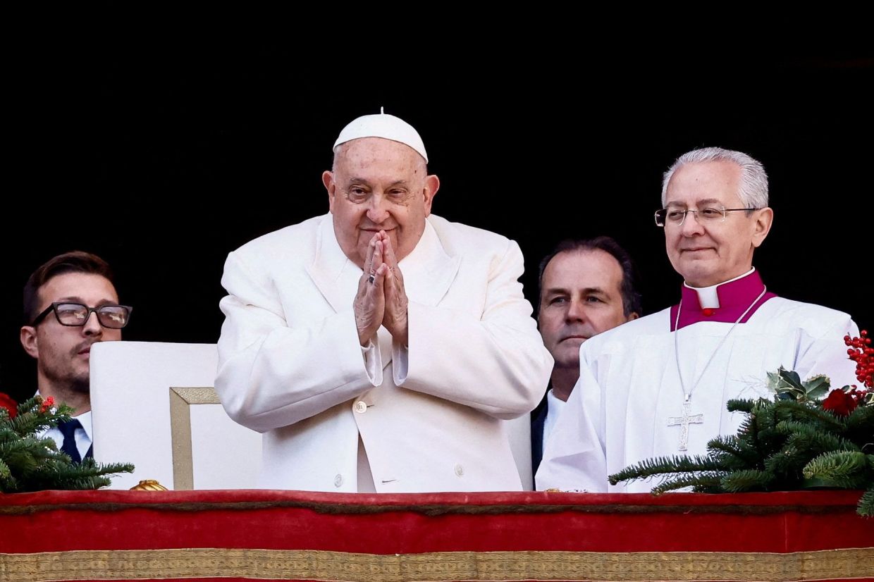 Pope urges "all people of all nations" to silence arms and overcome ...