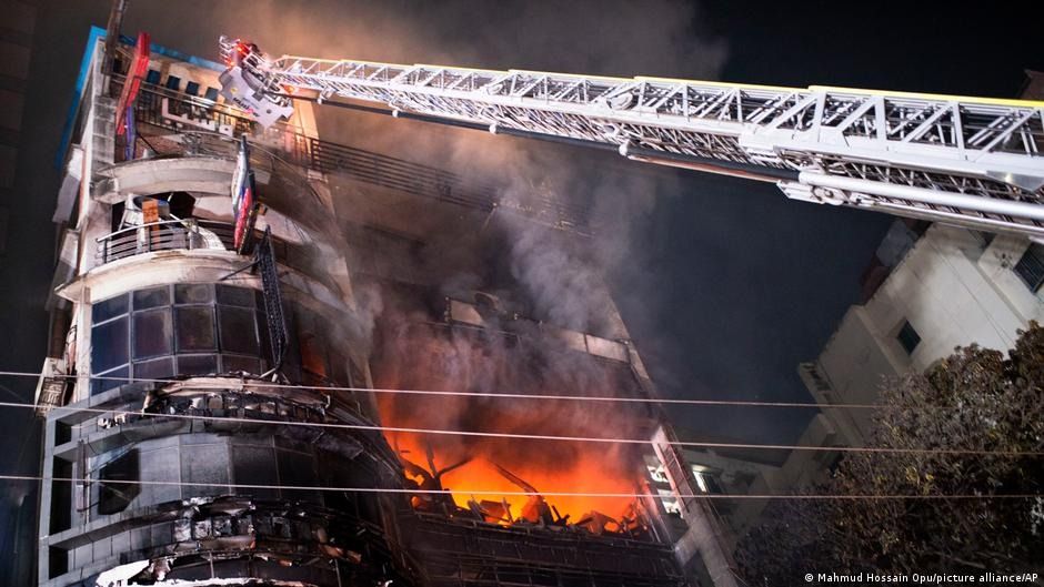 Massive fire engulfs high-rise building in Bangladesh's administrative ...
