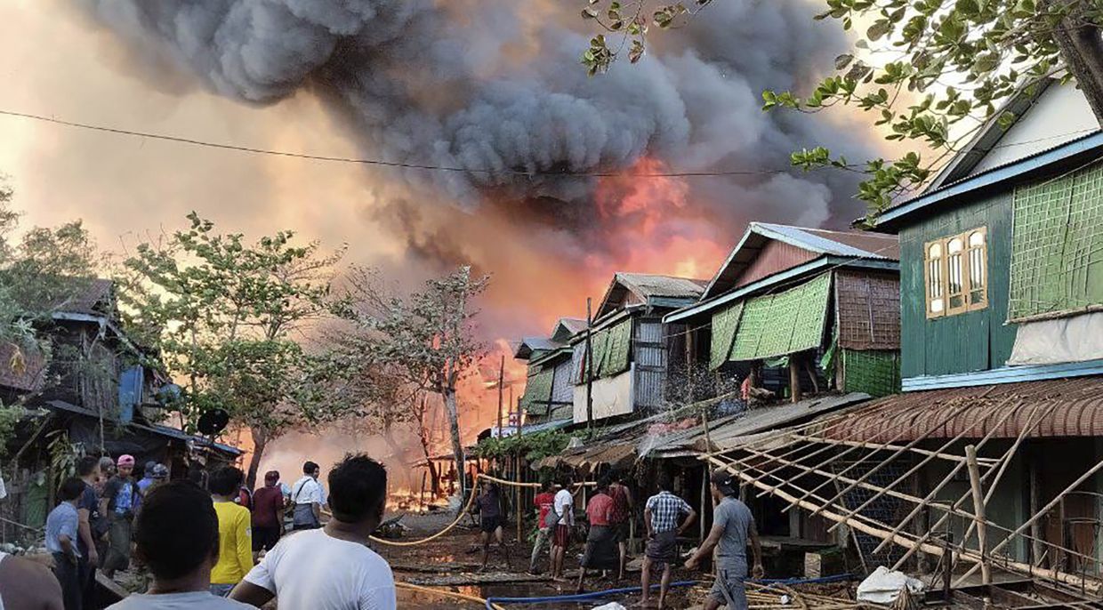 Army airstrike on western Myanmar village has killed at least 40 people ...
