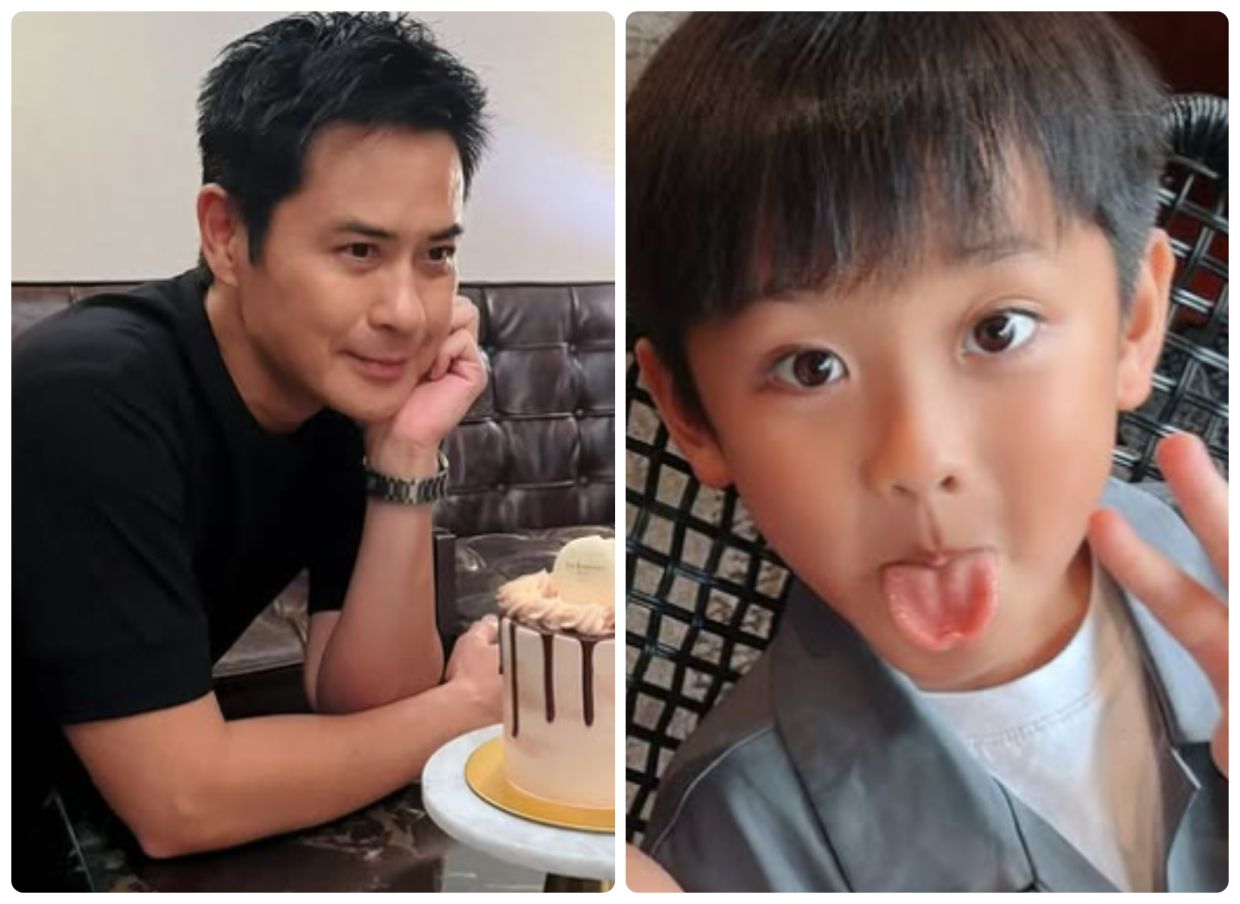 HK actor Kevin Cheng travels to Singapore with his eldest son for ...