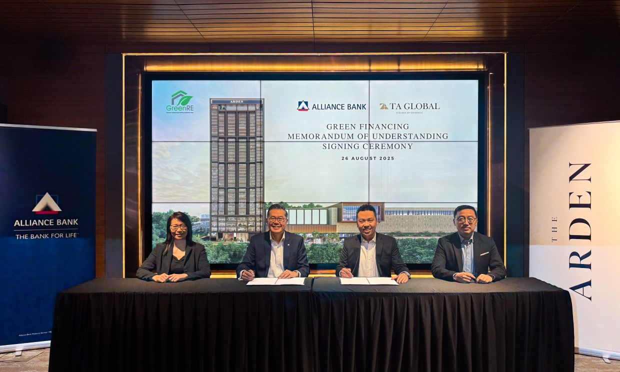 TA Global, Alliance Bank partner to offer green financing for The Arden ...