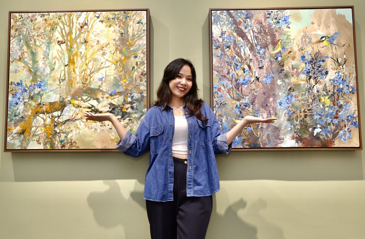 Sabahan artist's first solo exhibition echoes with colours and freedom ...