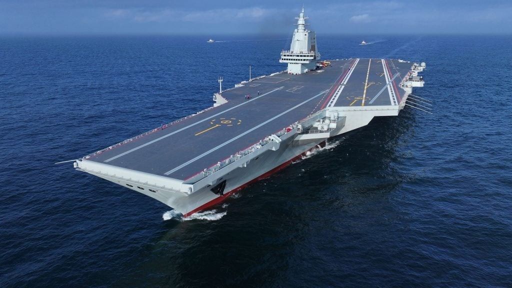 China's newest aircraft carrier sails through the Taiwan Strait into ...