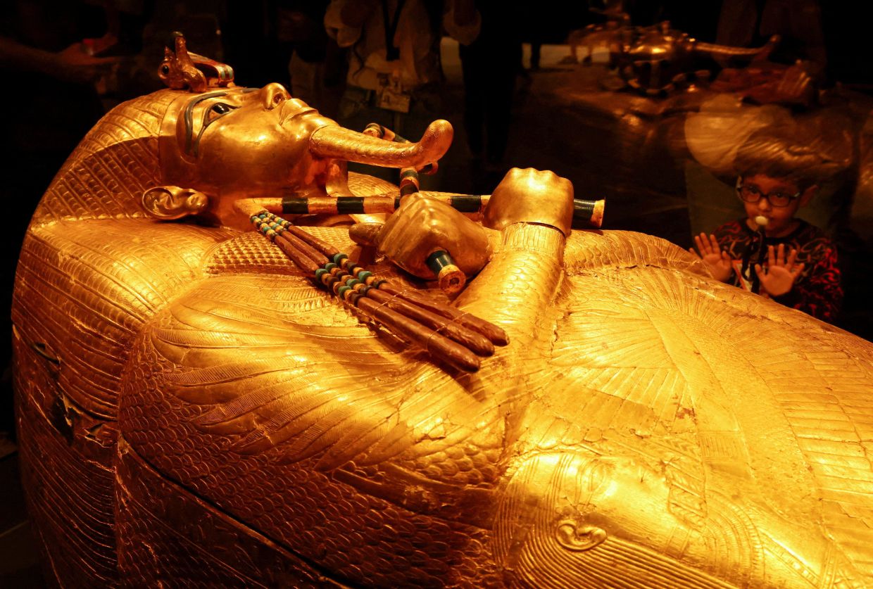 King Tut's collection displayed for first time at Egypt's grand museum ...