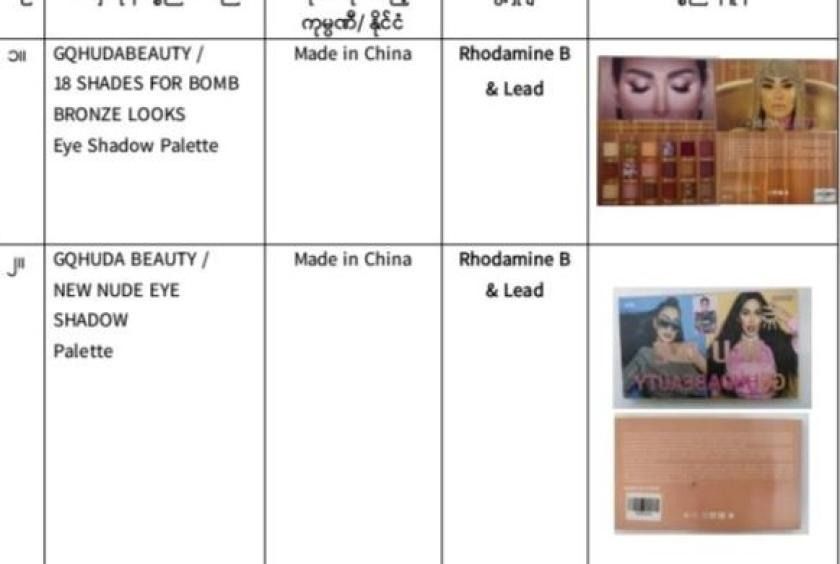 Myanmar announces five cosmetics sold locally, including Chinese-made ...