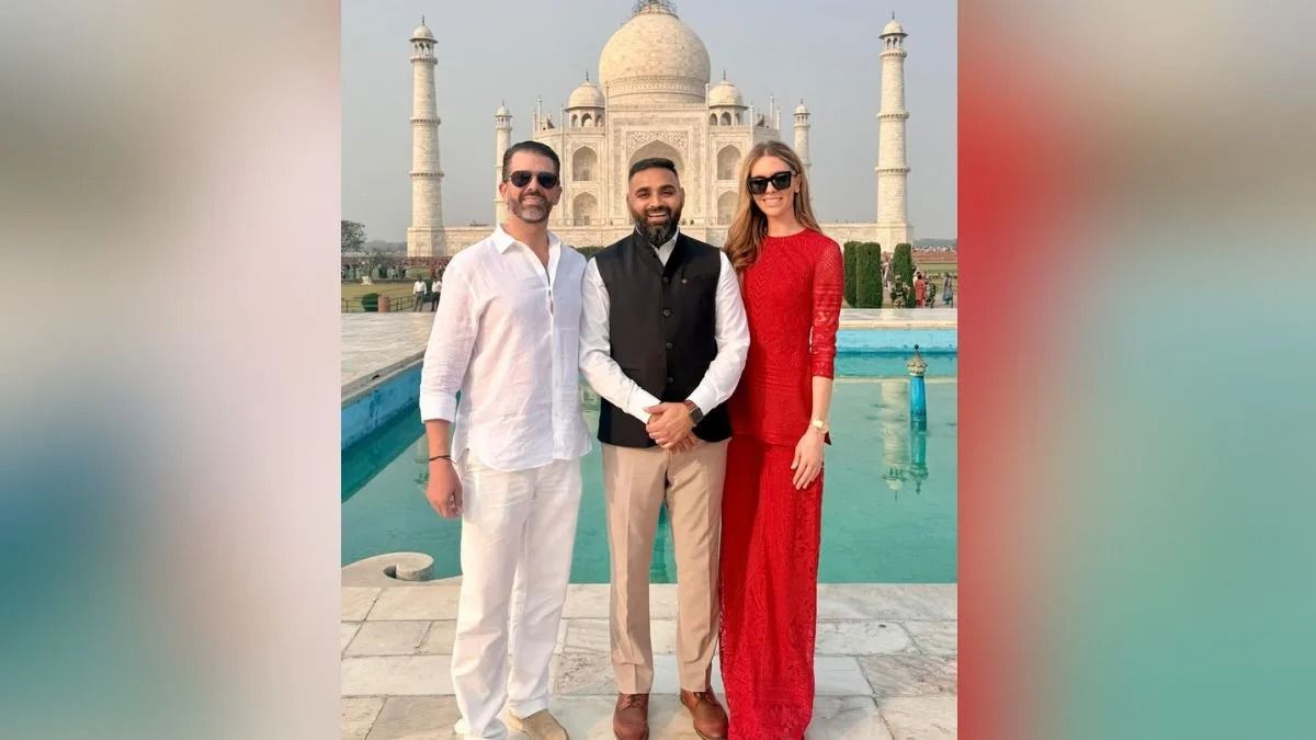 US President’s son Donald Trump Jr visits Taj Mahal with wife Vanessa ...